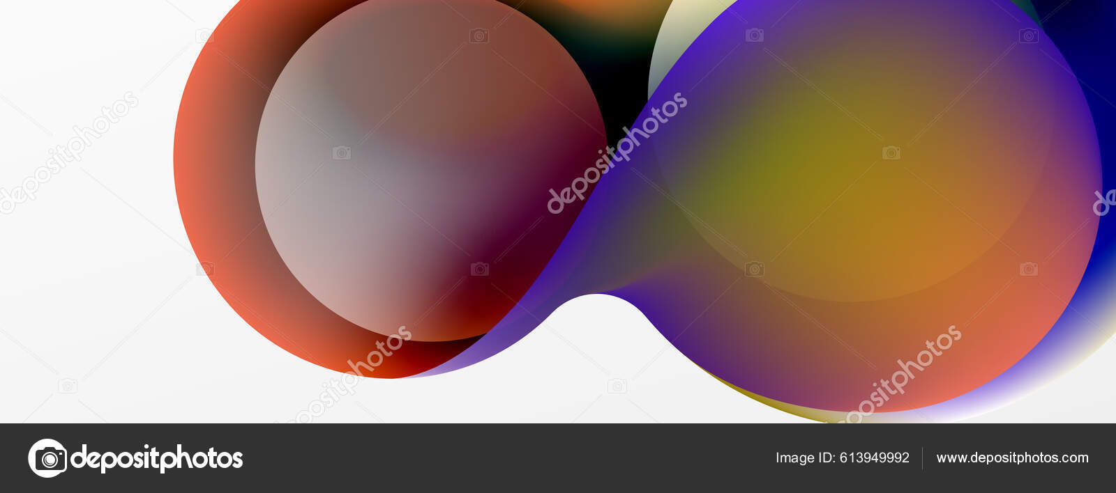 Fluid Abstract Background Shapes Circle Flowing Design Wallpaper Banner ...