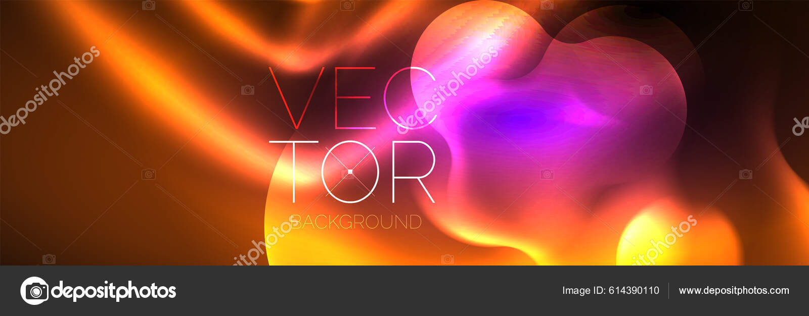 Magic Neon Glowing Lights Abstract Background Wallpaper Design Vector ...