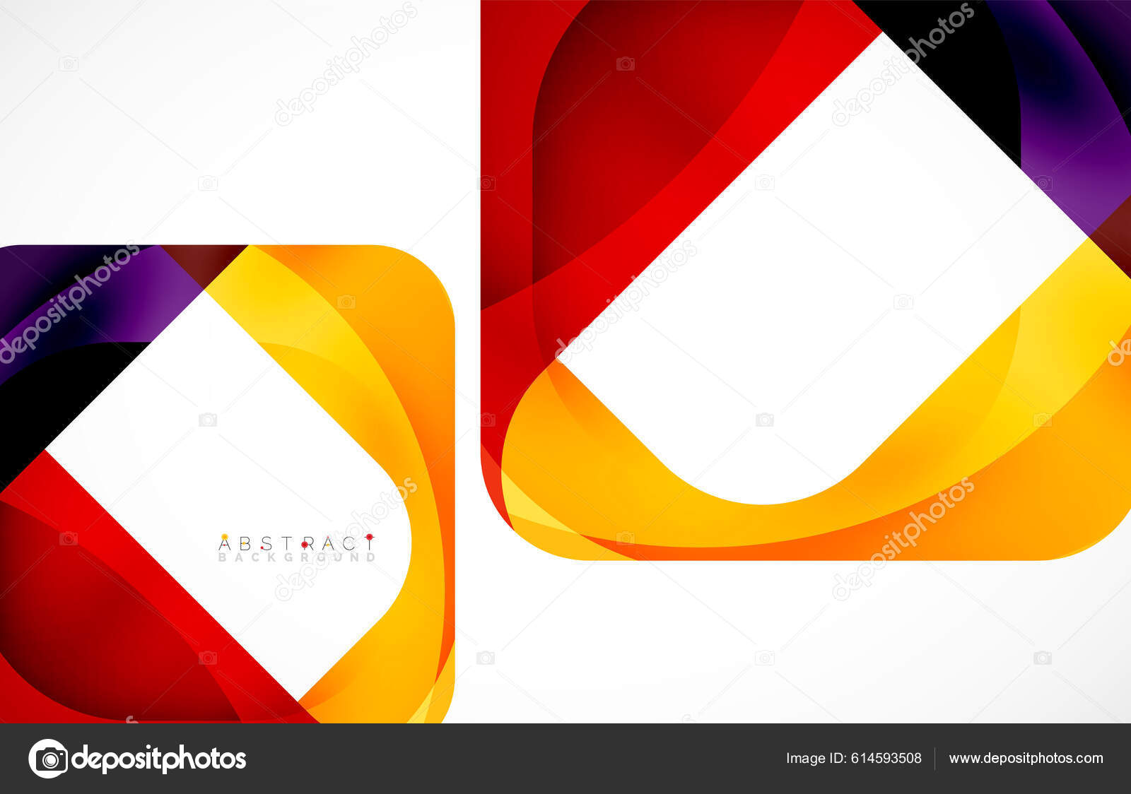Minimal Background Abstract Square Shape Corners Created Wavy Forms ...