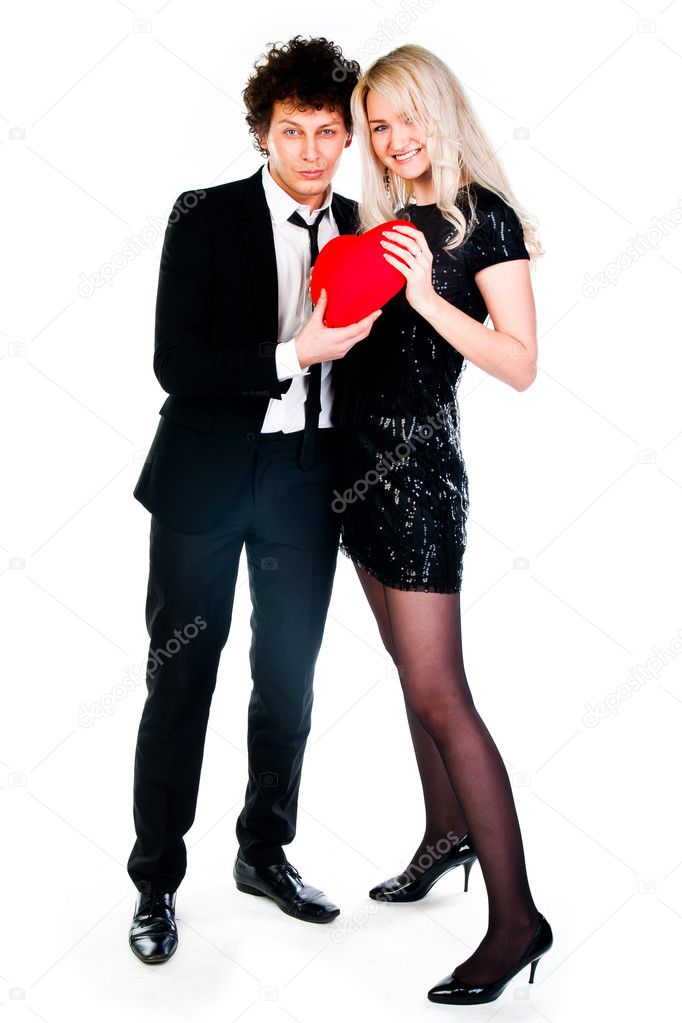 Man gives a woman the heart — Stock Photo © korvin79 #20059473