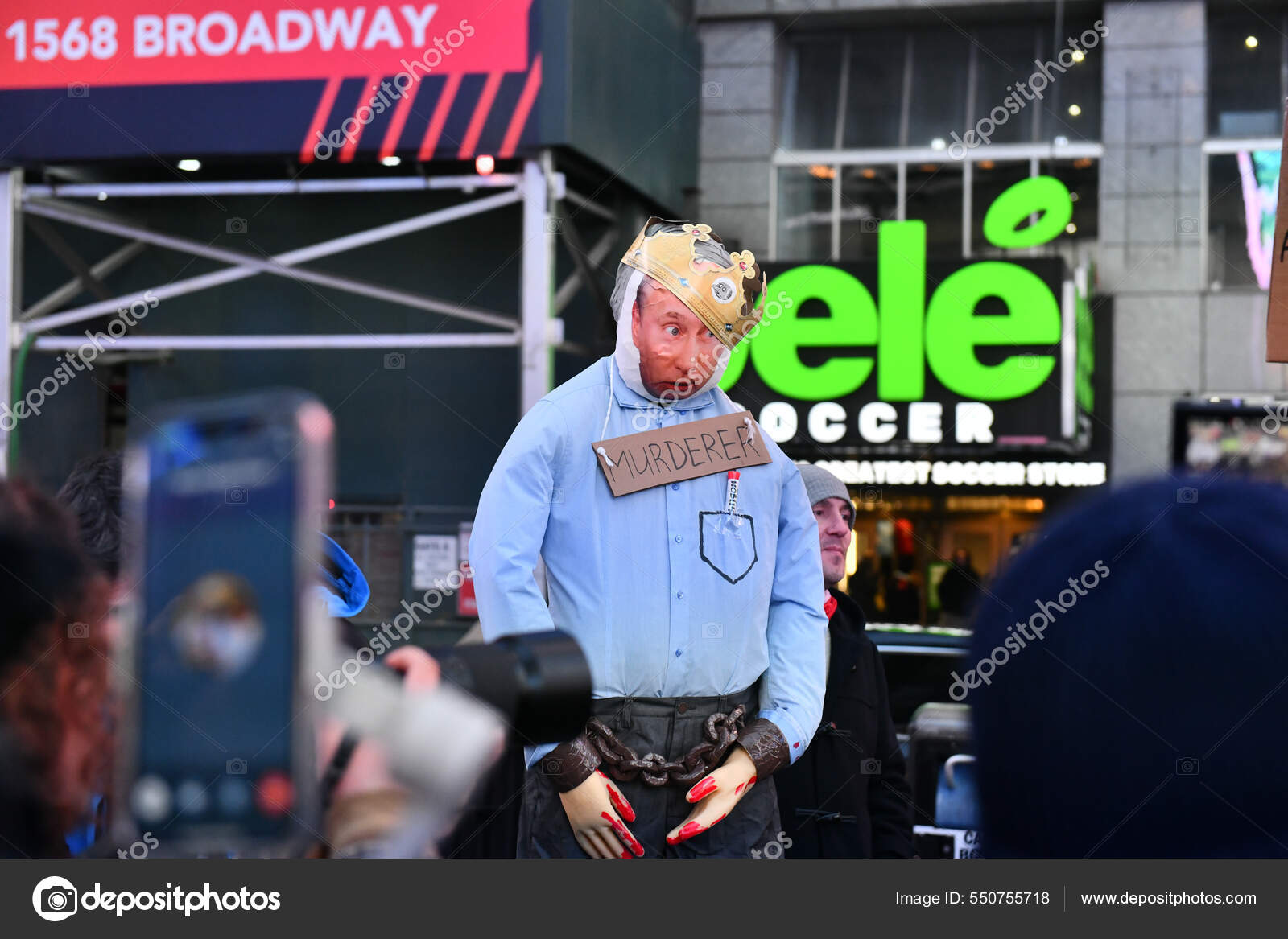 New York City Usa March 2022 Ukrainian Citizens Protests Times — Free ...