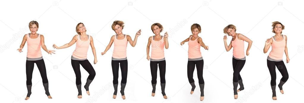 Woman standing and dancing — Stock Photo © jeancliclac #40199297