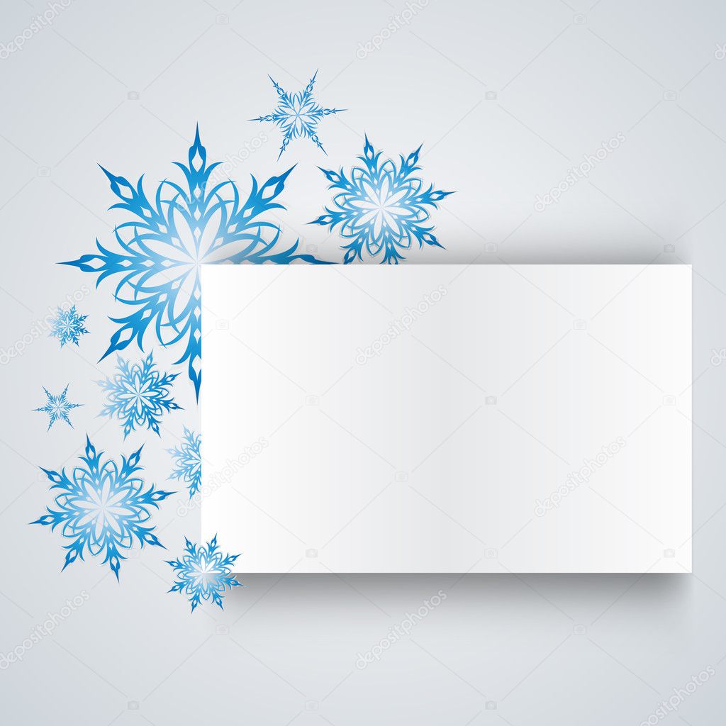 Snowflake on a paper background Stock Vector Image by ©Natali-Ka #33817261