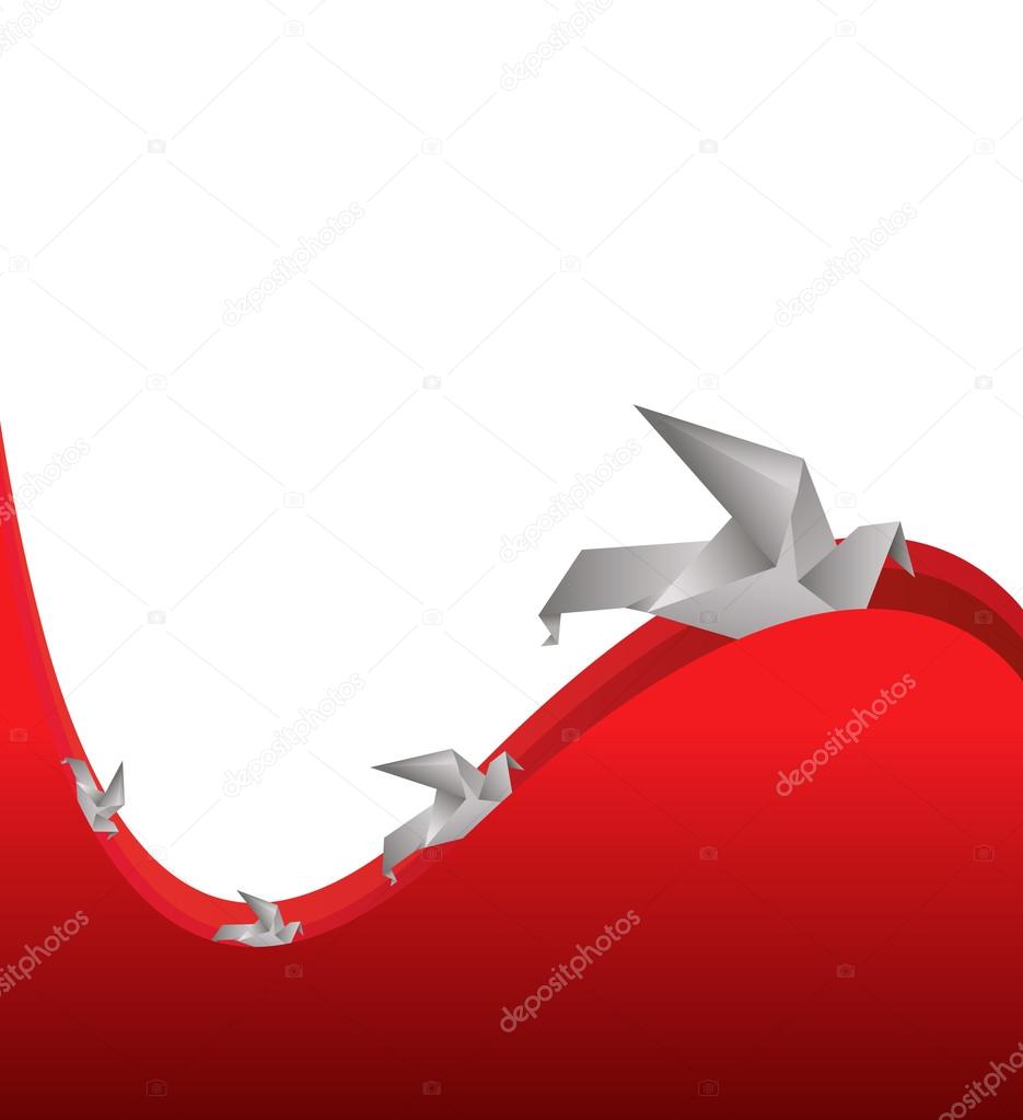 Origami birds Stock Vector by ©Natali-Ka 34630043