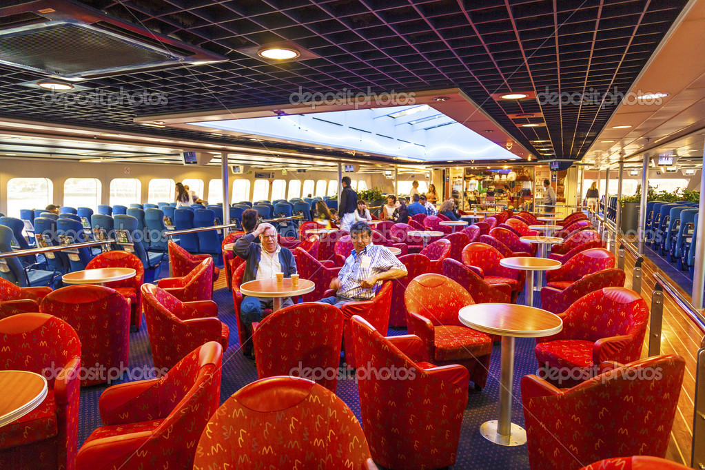 Passengers rest inside the ferry – Stock Editorial Photo © Hackman ...