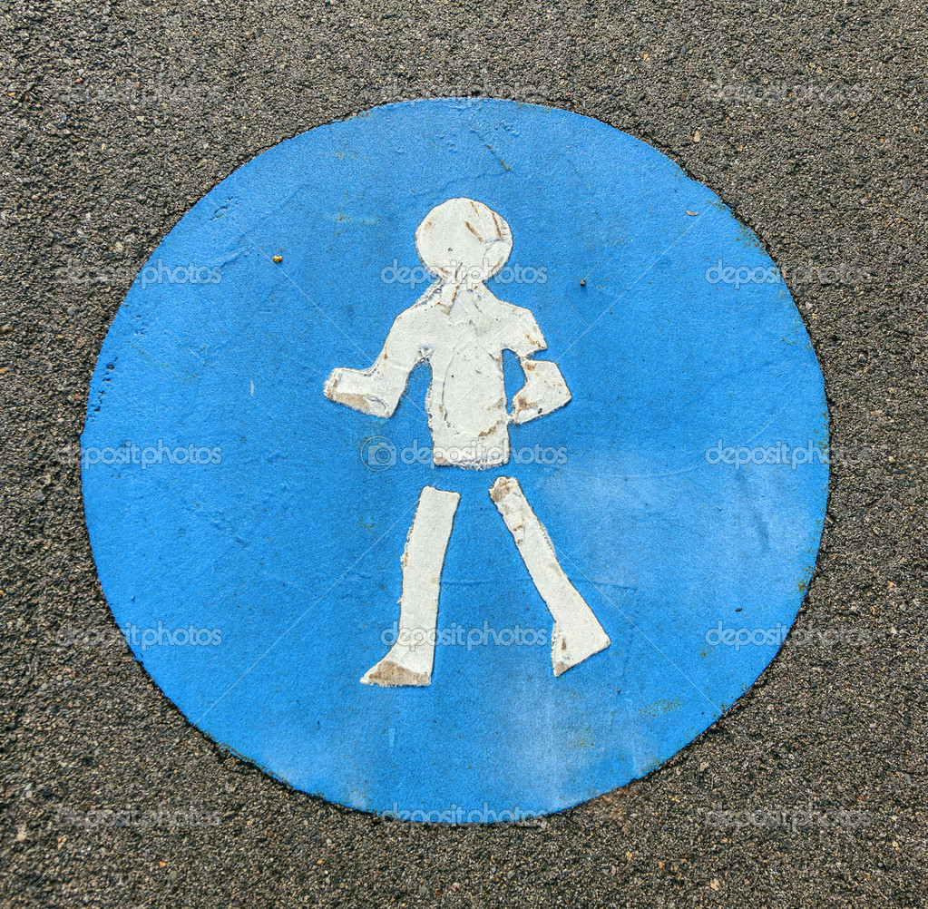 Symbol for pathway and icon for pedestrians — Stock Photo © Hackman ...