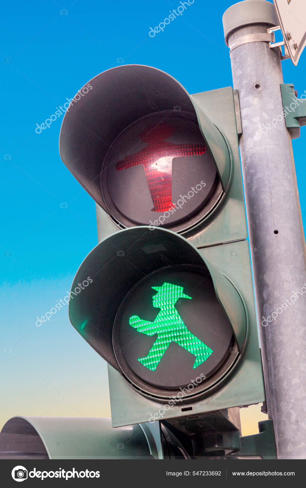 Green Traffic Light Man