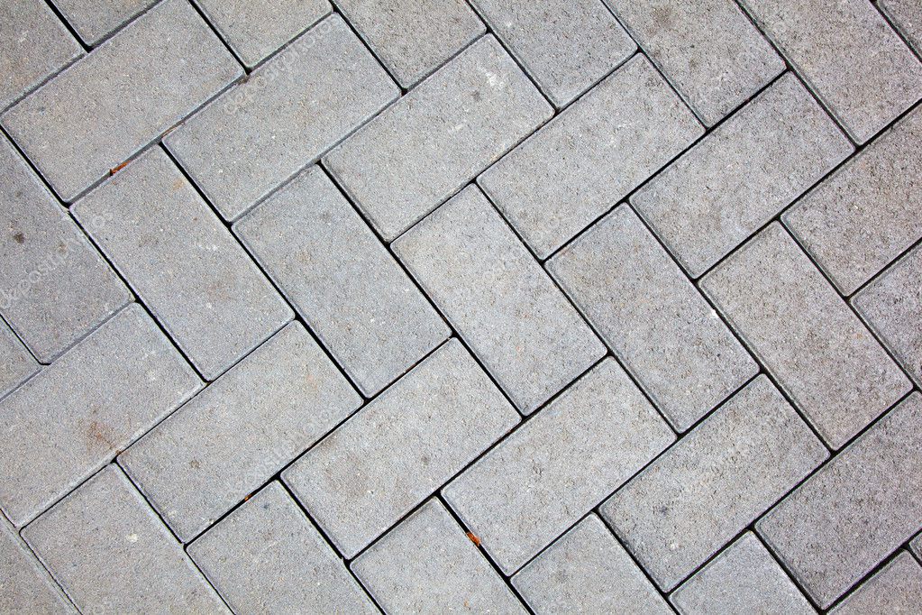 Pavement pattern made with cast concrete blocks in grey color — Stock ...