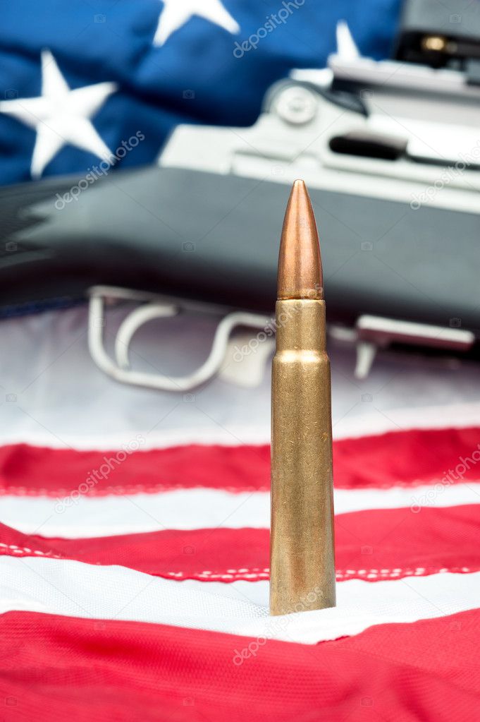 Bullet on flag — Stock Photo © kelpfish #20243273