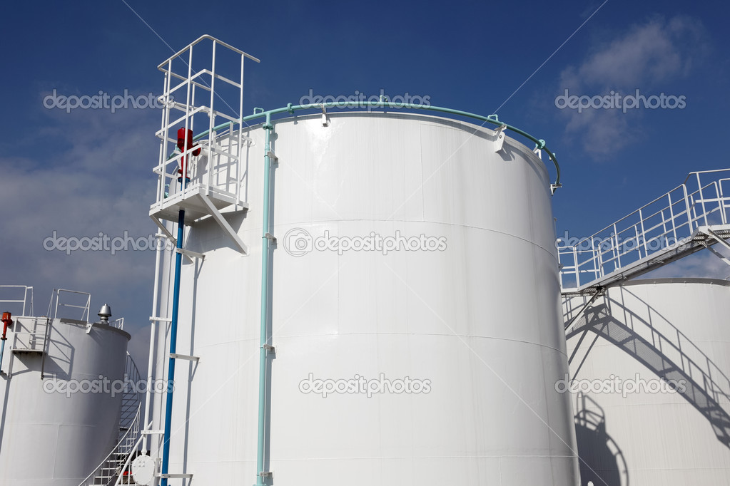 White storage tanks — Stock Photo © akiyoko74 #37737235