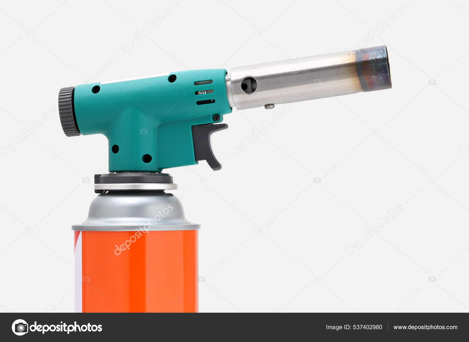 Flame Gas Burner Turbo Burner White Background Stock Photo by ...