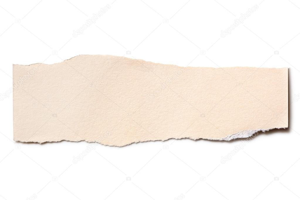 Torn Beige Paper Isolated Stock Photo by ©robynmac 15748273