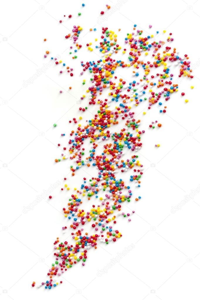 Cake Sprinkles Scattered over White Background Stock Photo by ©robynmac ...