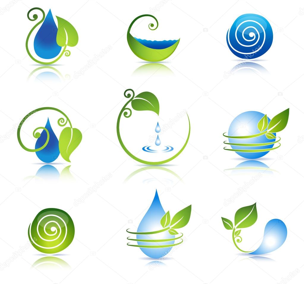 Nature and water symbols Stock Vector Image by ©megija #27708249