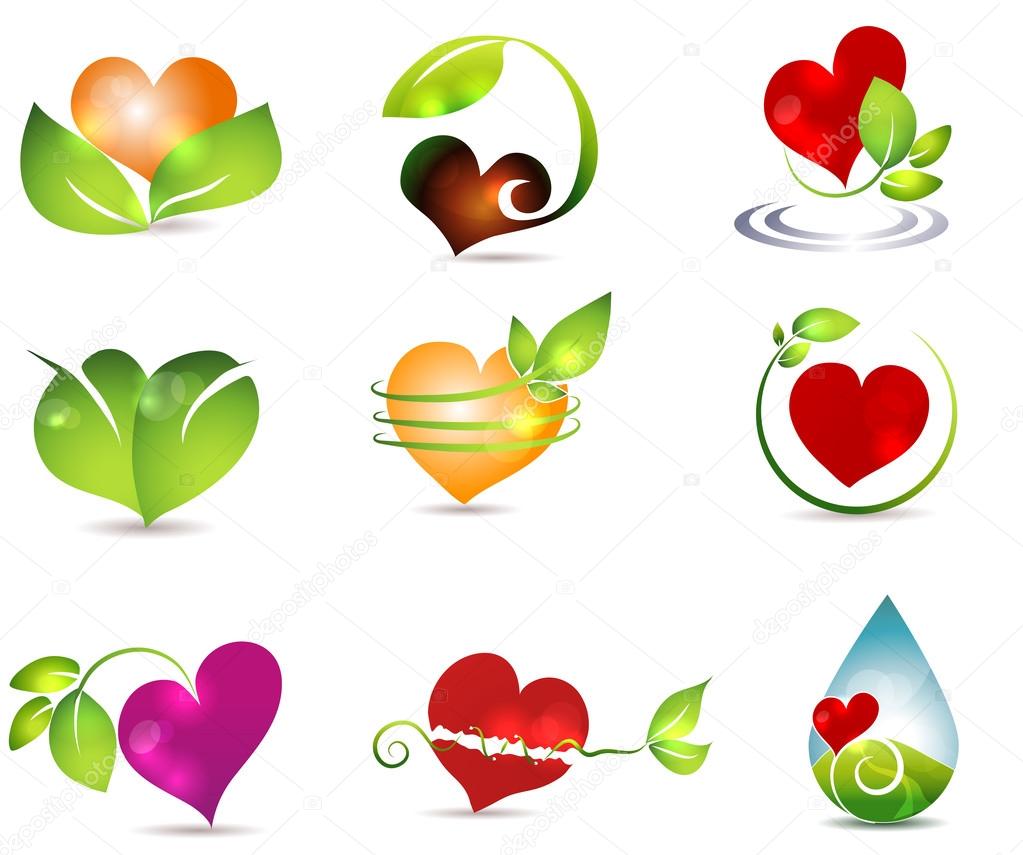 Heart and nature symbols — Stock Vector © megija #27710187