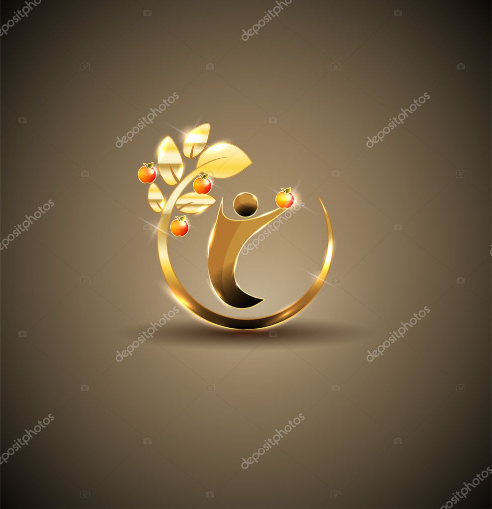 Apple tree and human Stock Vector Image by ©megija #30967603