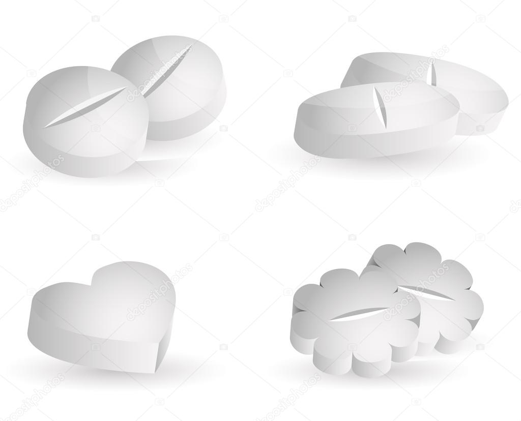 Medicine pills, various shapes, Stock Vector Image by ©megija #36721153