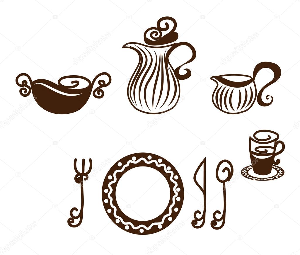 Table setting Stock Vector Image by ©megija #36825833