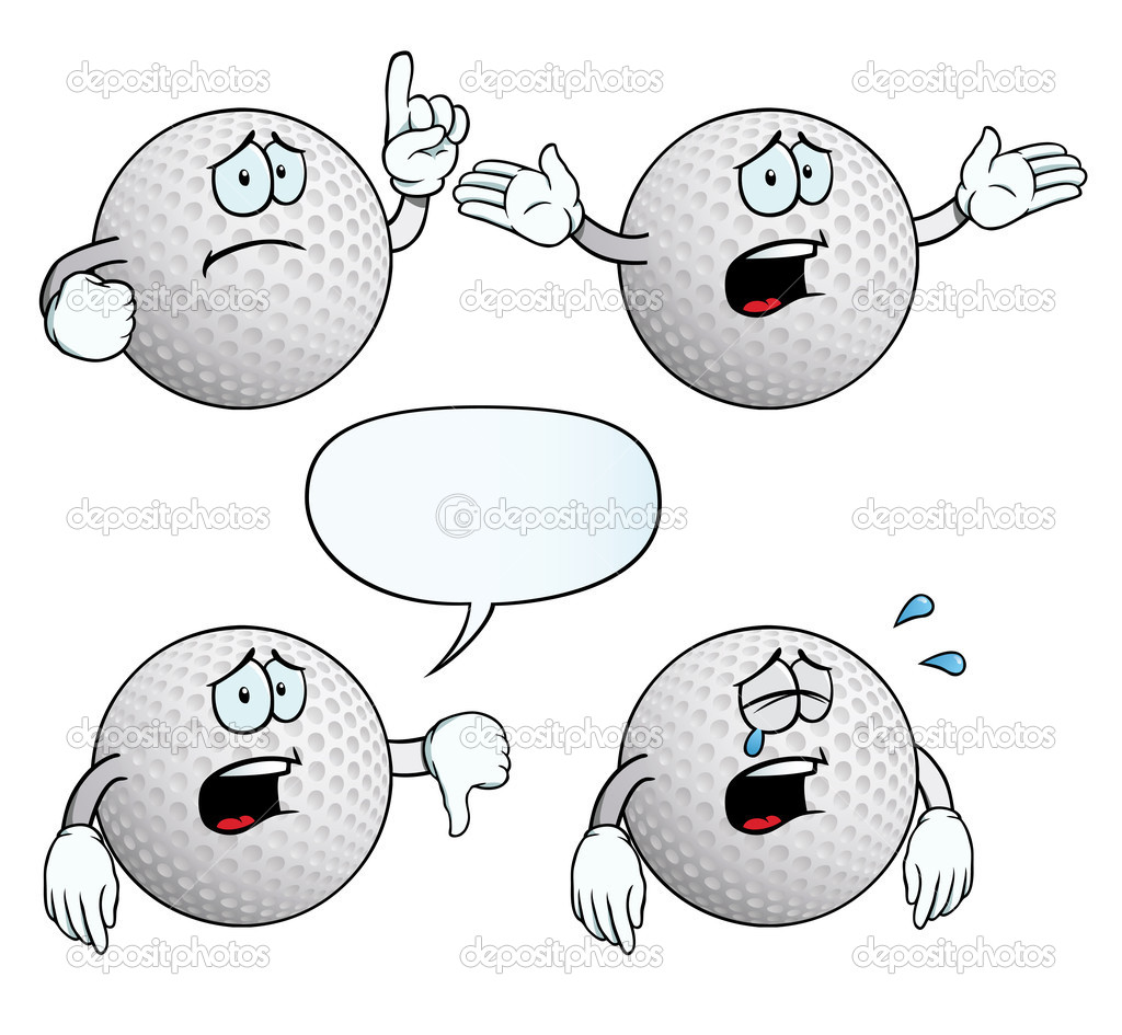 Crying golf ball set Stock Vector Image by ©Noedelhap #22069423