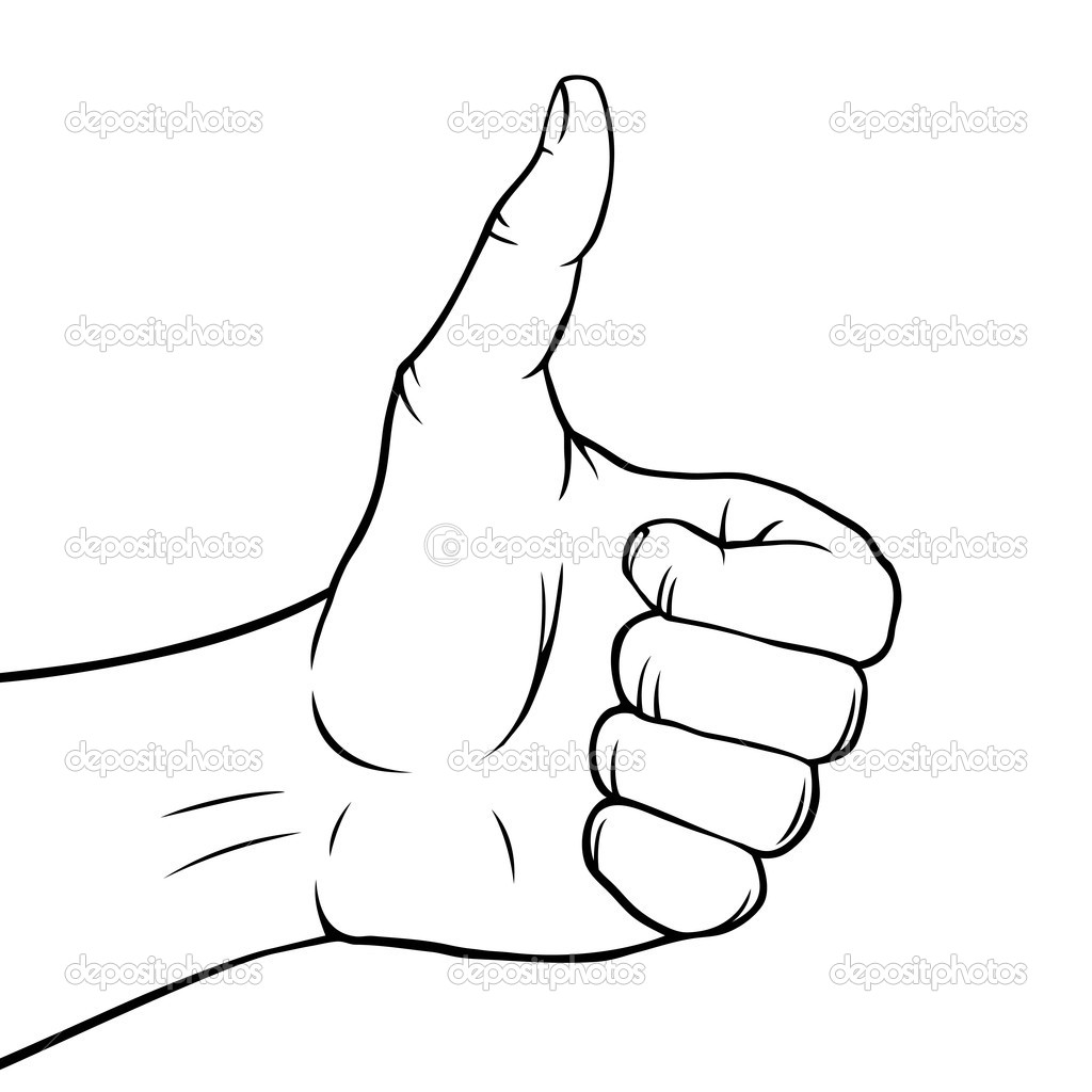 Thumbs Up Vector Black And White