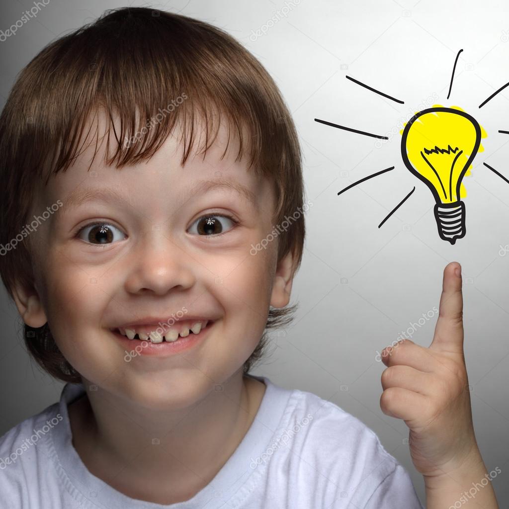 Children idea with draft lamp — Stock Photo © chepko #17137009