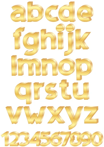 Abecedario letras oro Imágenes Vectoriales, Gráfico Vectorial de ...