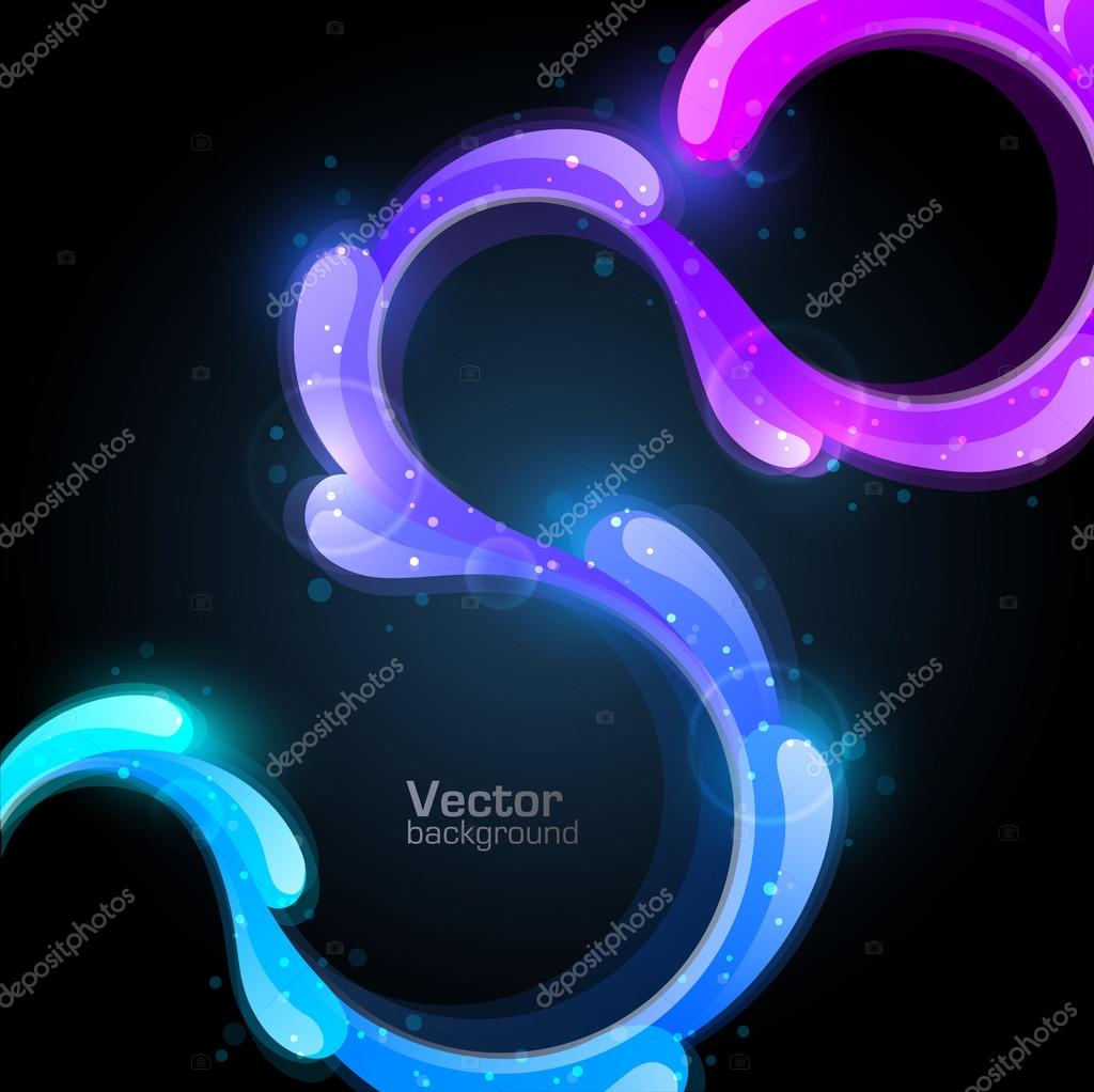 Blue and purple wave background Stock Vector by ©Jack1e 31750907