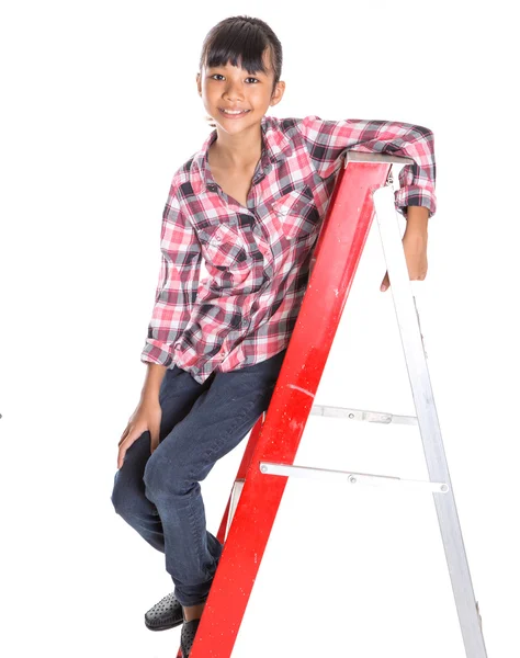 Young Girl On A Ladder Stock Photo by ©akulamatiau 46642503