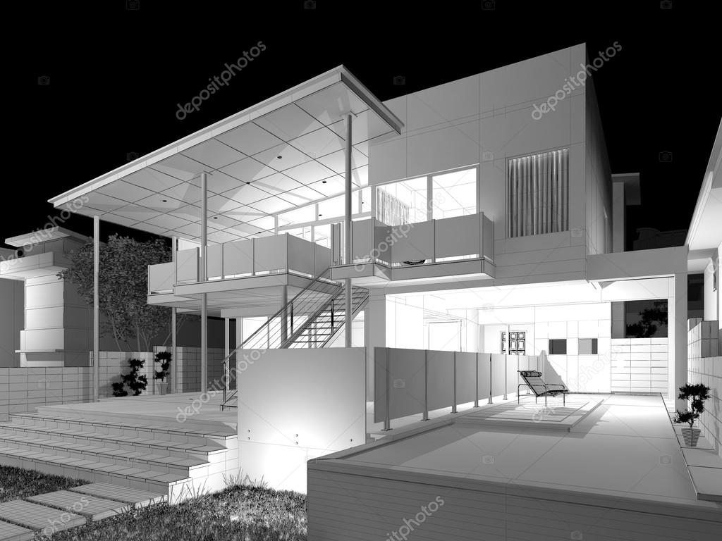 Wireframe House Stock Photo by ©Nitzman 48856107