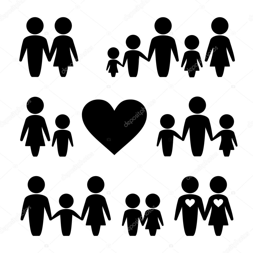 People Family icons set — Stock Vector © in8finity #35907283