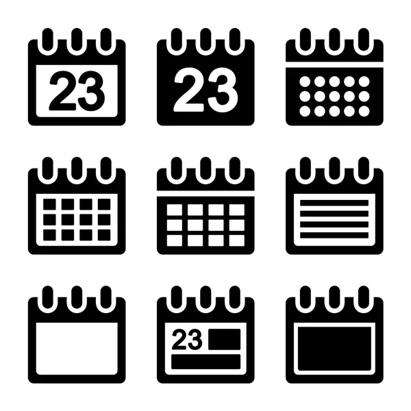 Simple Calendar Month Icons Set. Vector — Stock Vector © in8finity ...