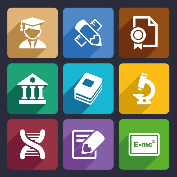 School and education icons set Stock Vector by ©in8finity 33885529