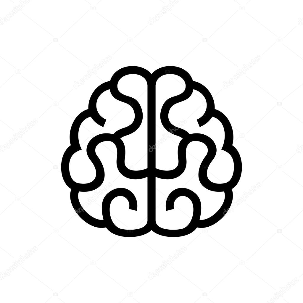 Brain Icon. Vector on White Background Stock Vector Image by ©in8finity ...