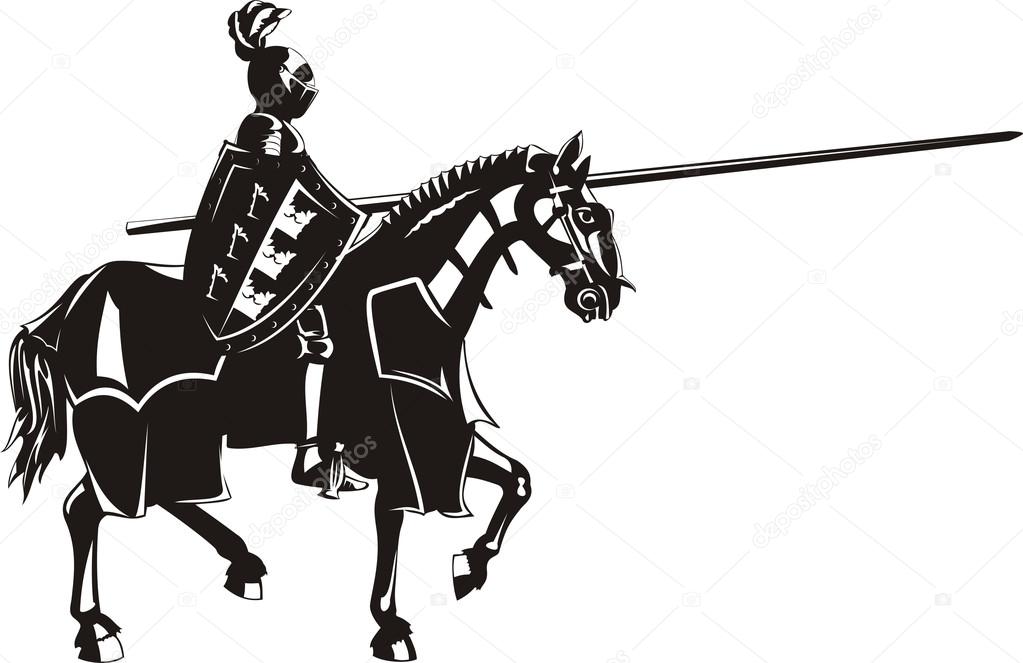 Caballero medieval a caballo Vector de stock por ©ciuciumama 21184901