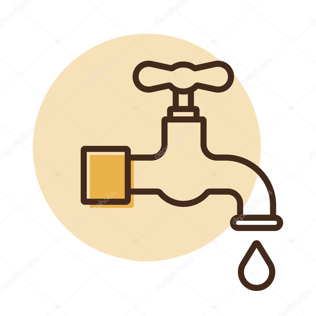Grifo con icono de vector de gota. Símbolo gráfico para la agricultura ...