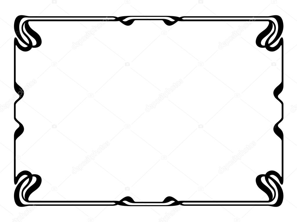 Marco decorativo ornamental modernista negro — Vector de stock © 100ker ...