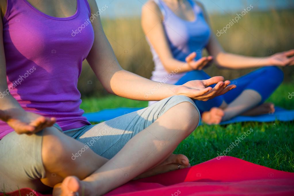 Couple doing yoga — Stock Photo © varuna #39113653 Couple doing yoga — Stock Photo © varuna #39113653