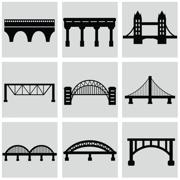 Bridges icons set — Stock Vector © royalty #50301359