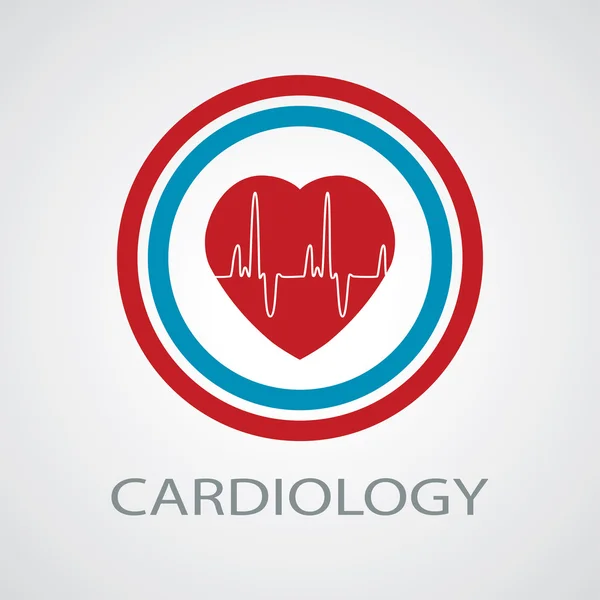 Vector human heart medical symbol of cardiology — Stock Vector ...