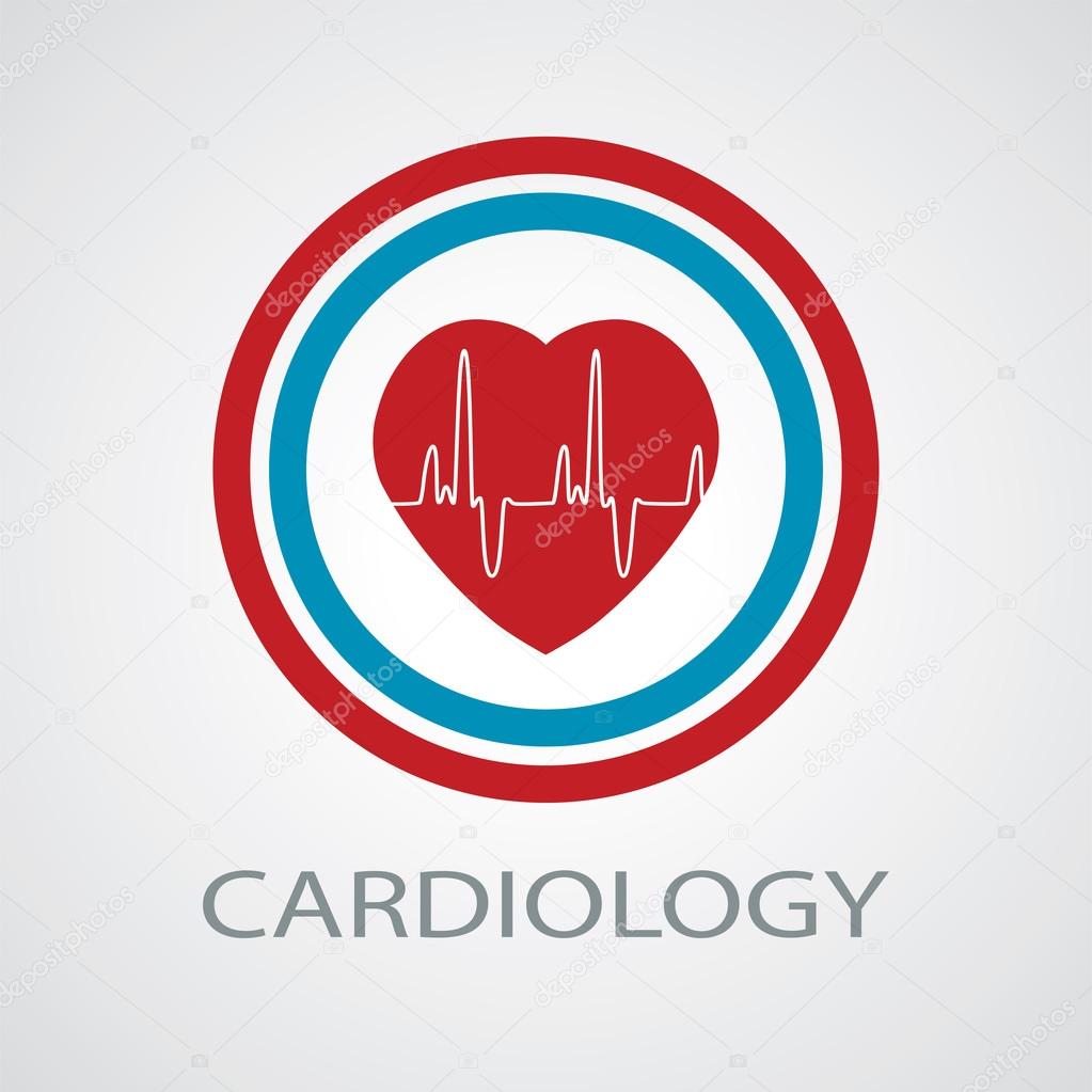 Vector human heart medical symbol of cardiology — Stock Vector ...