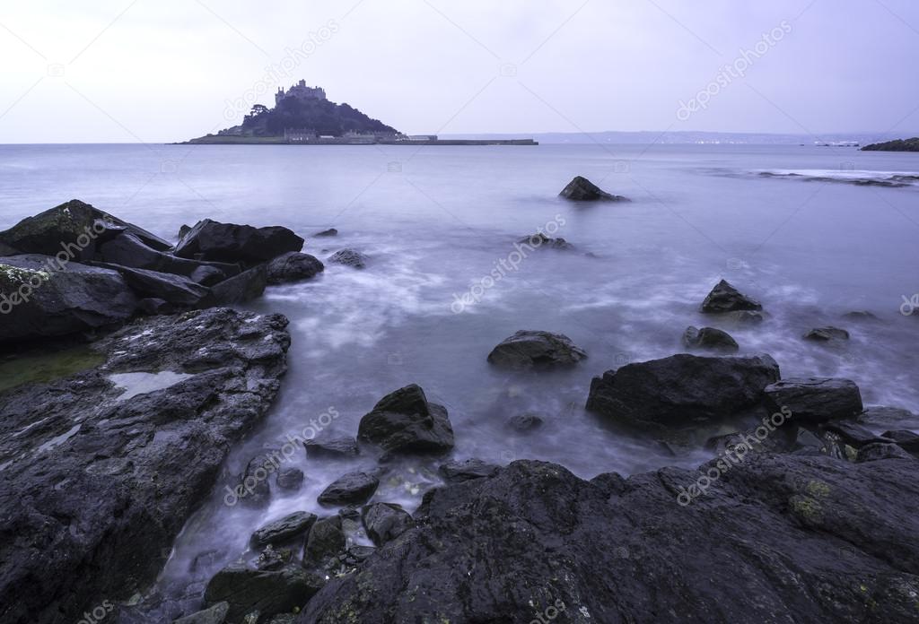 St Michael's Mount Bay Marazion landscape pre-dawn long exposure ...