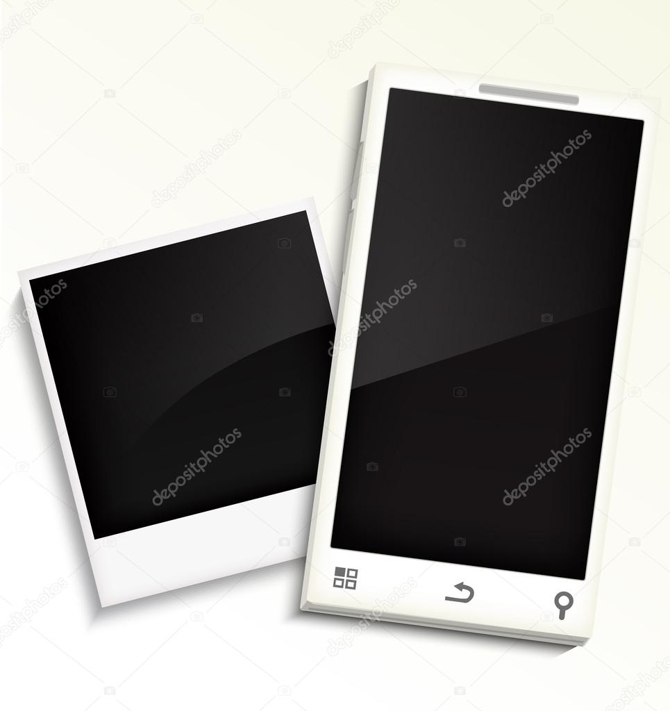 Mobile phone and photo frame Stock Vector Image by ©lindwa #27312753
