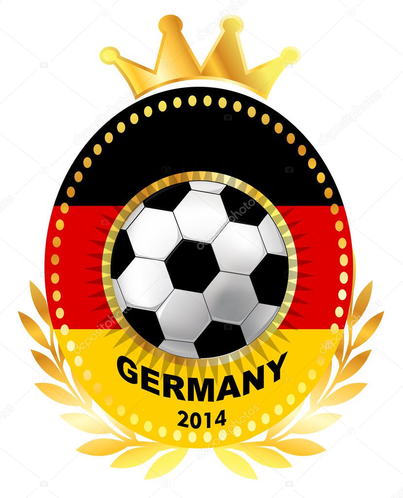 Soccer ball on Germany flag Stock Vector by ©lindwa 40161721