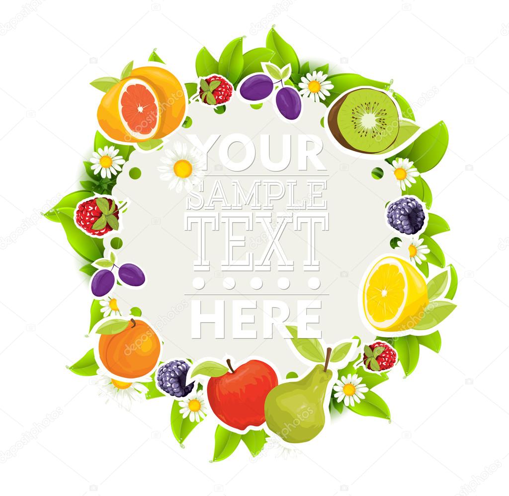 Fruit border Stock Vector Image by ©lindwa #46580437