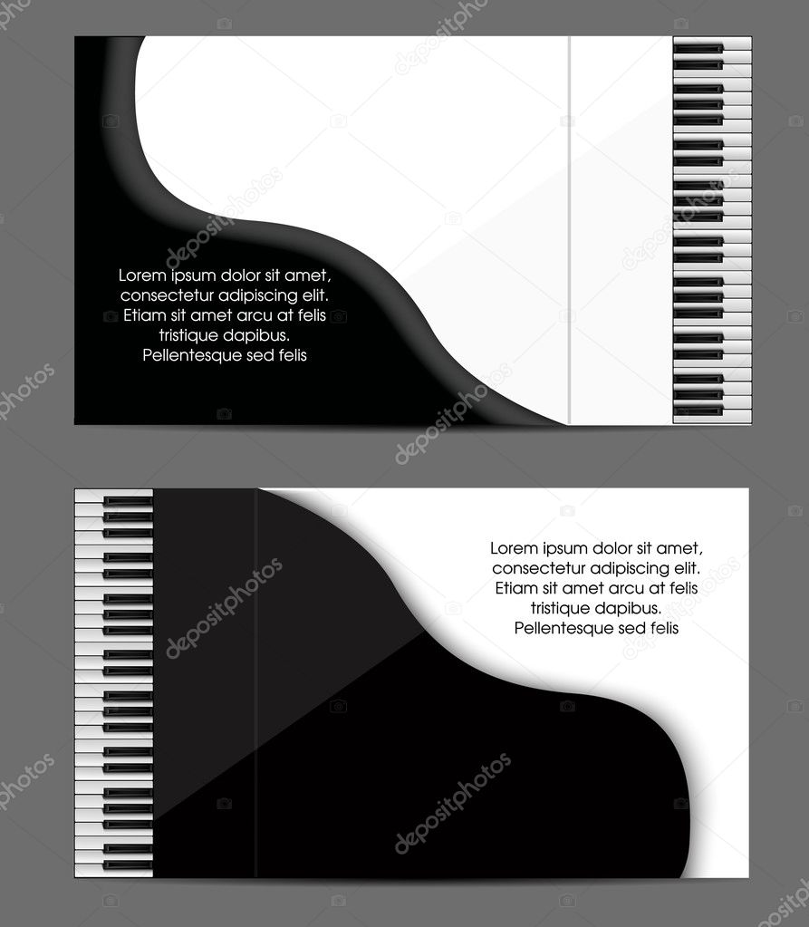 Pioano card design Stock Vector by ©lindwa 48523093