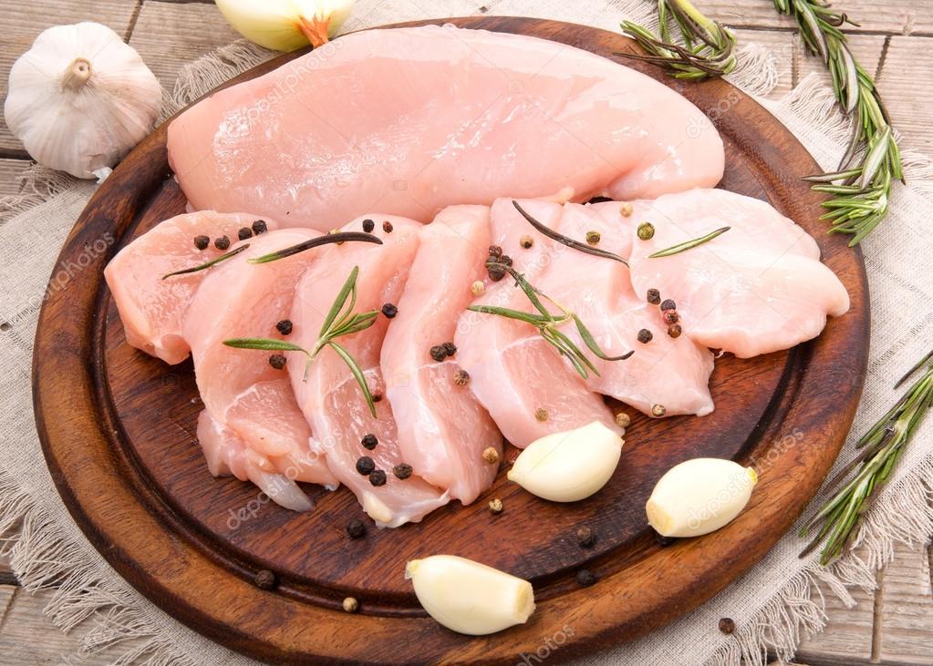 Filetes de pechuga de pollo crudo 2024