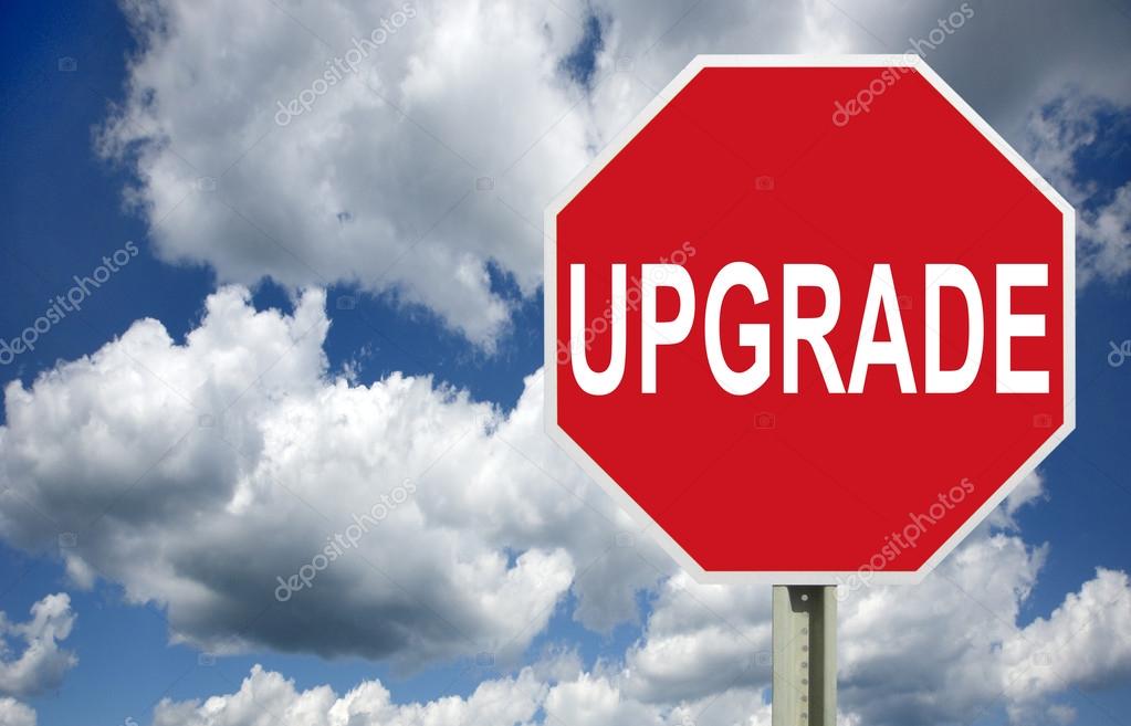 Upgrade road sign, isolated Stock Photo by ©Sonar 18017829