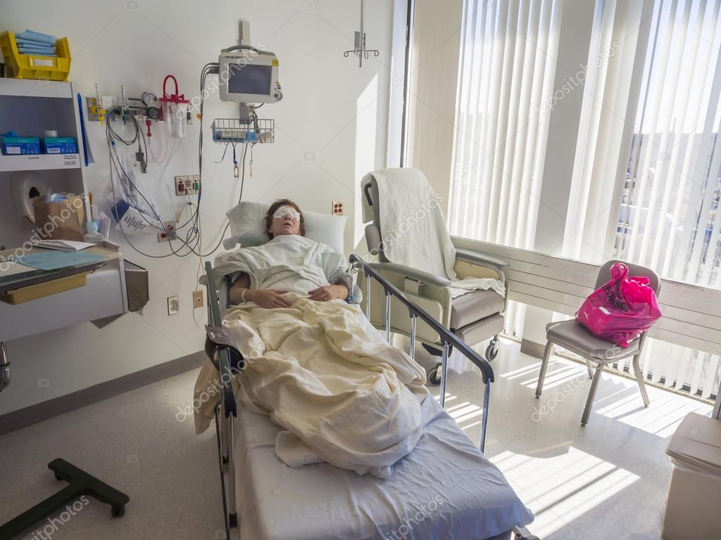 Hospital room with patient — Stock Photo © Sonar #43061733