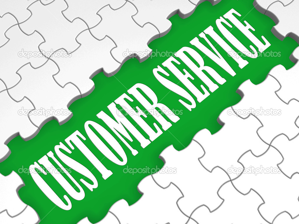 Customer Service Puzzle Shows Technical Support — Stock Photo ...