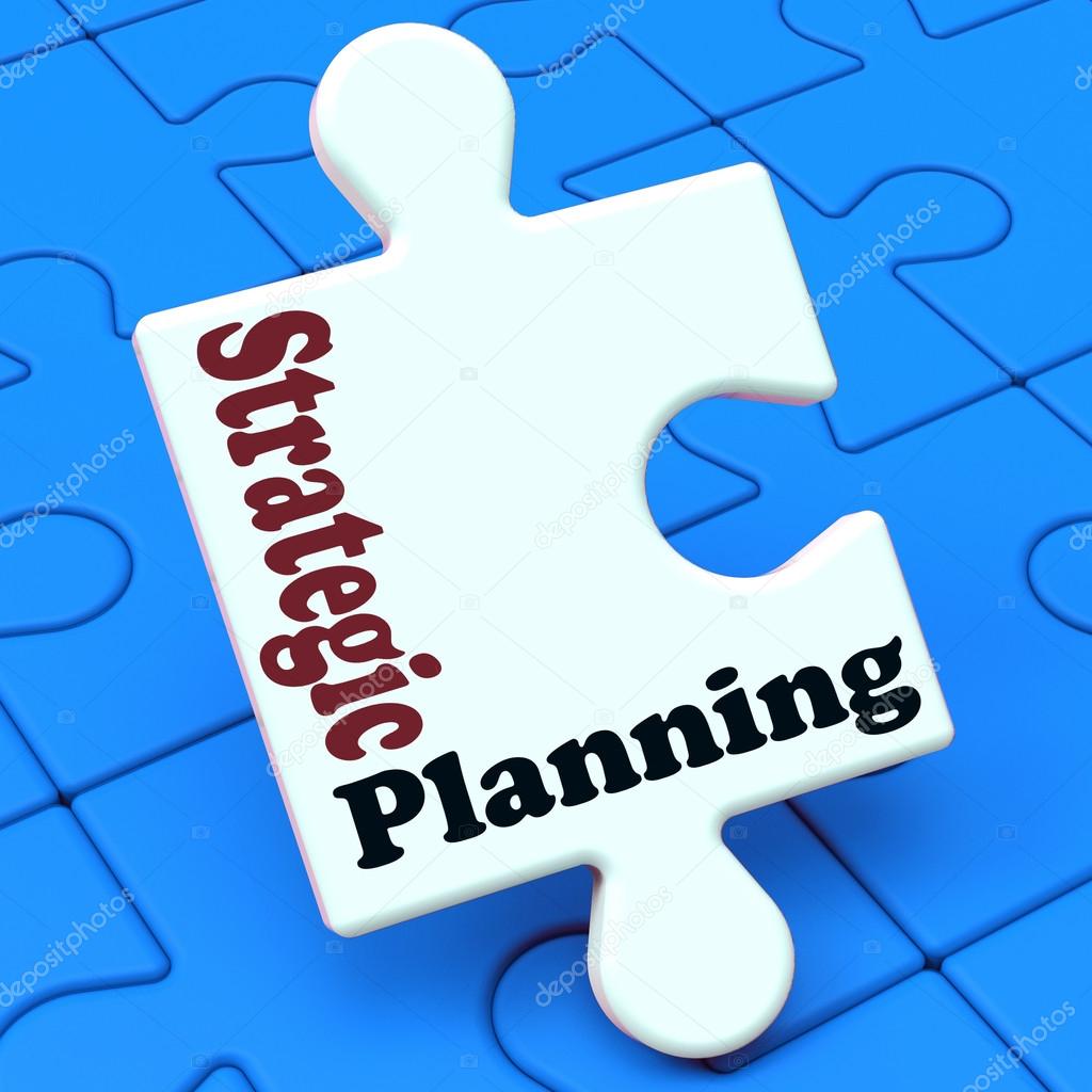 Strategic Planning Shows Business Solutions Or Goals — Stock Photo ...